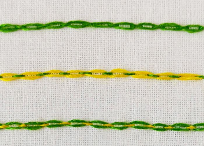 Running stitch and its variations - hand embroidery stitches