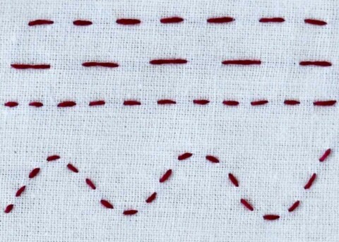 Running stitch and its variations - hand embroidery stitches